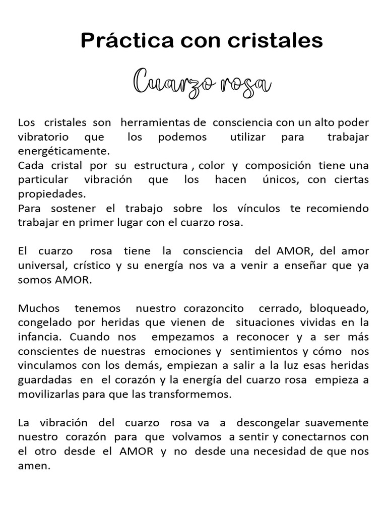 práctica con cuarzo rosa | PDF