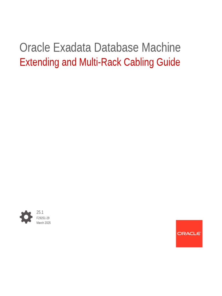 Extending and Multi Rack Cabling Guide Exadata Database Machine DBMMR | PDF | Databases | Backup