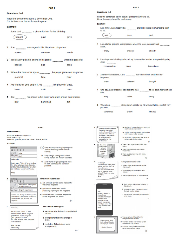 G6 Eng-Mock Test Preparation | PDF