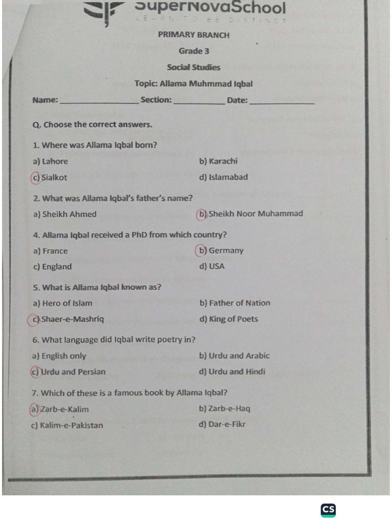 Grade 3 Social Studies Solved Worksheets | PDF