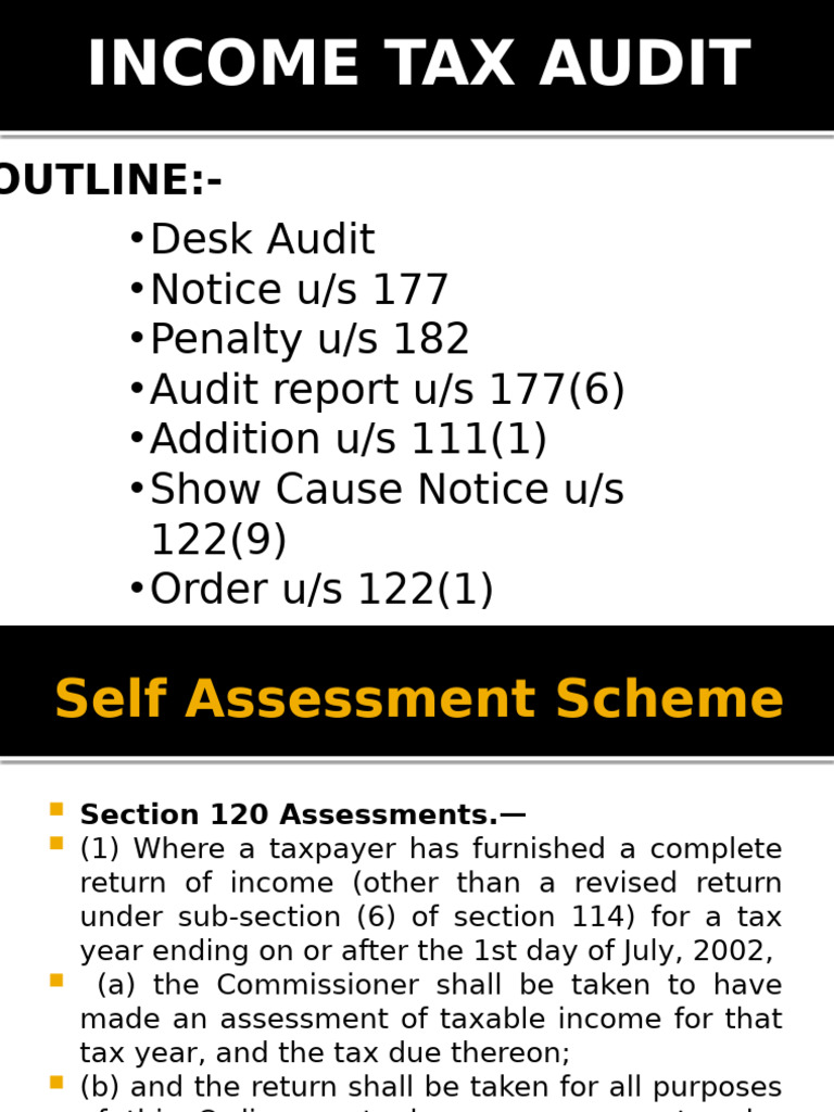 Income Tax Audit Process With Snapshot Tax Learner | PDF | Gross Income ...