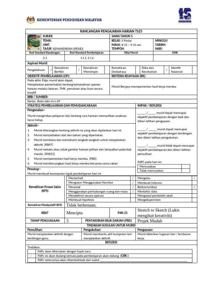 RPH Izmee M13 Khamis 2025 | PDF