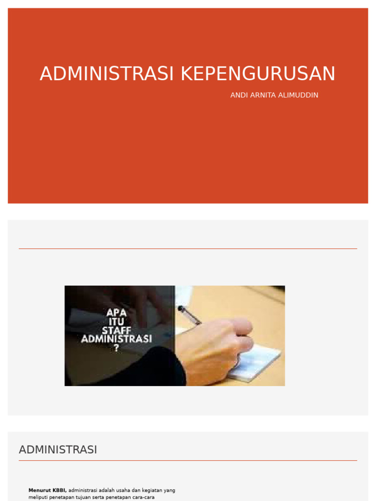 Materi Administrasi Kepengurusan | PDF