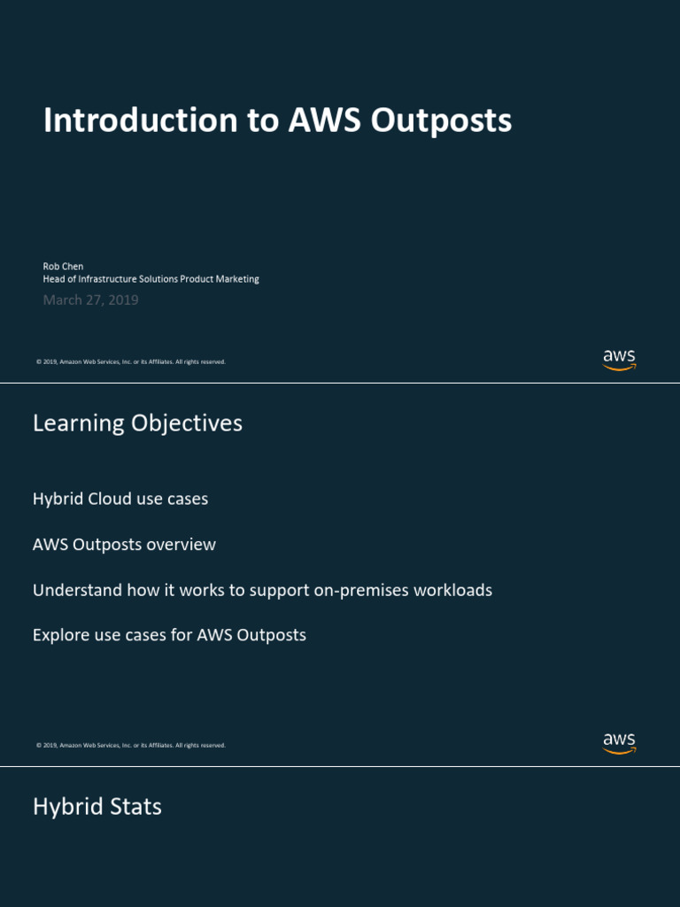 Introduction To AWS Outposts | PDF | Amazon Web Services | Cloud Computing
