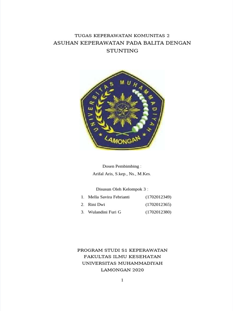 PDF Askep Kom Balita Dg Stunting Kel3 6a Kep Compress (1) | PDF