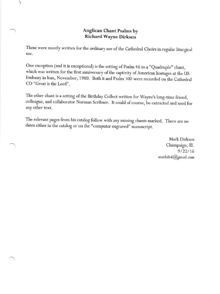 250 RWD Anglican Chants SMALL | PDF