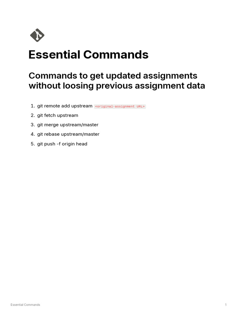 Essential Commands | PDF