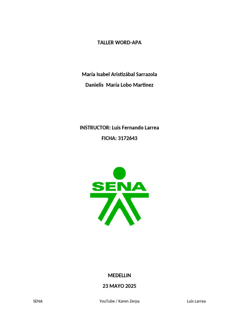 31 Tic Taller - Word - Apa-1 | PDF | Estilo apa | Microsoft