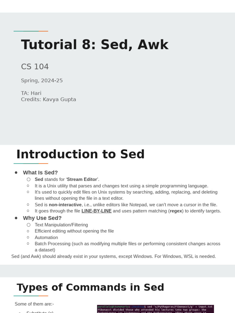 Sed Awk | PDF | Regular Expression | Software