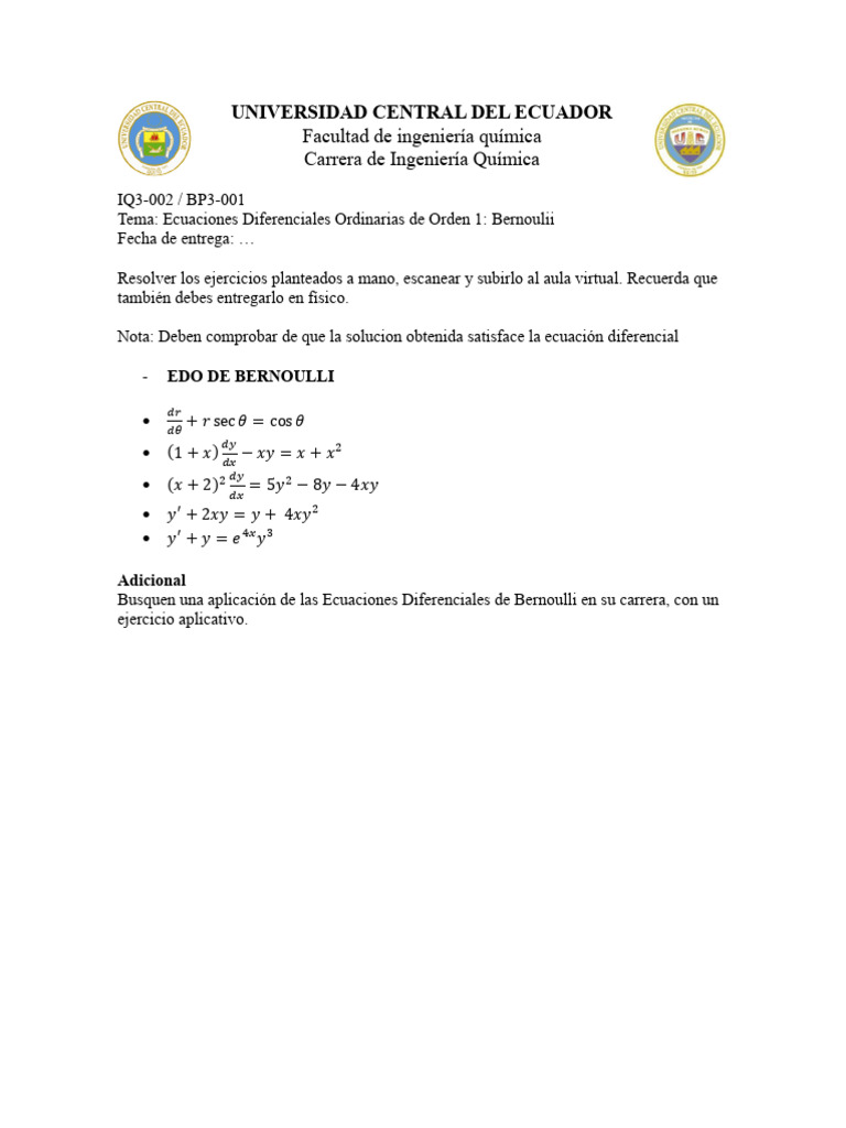 EDO de Bernoulli | PDF