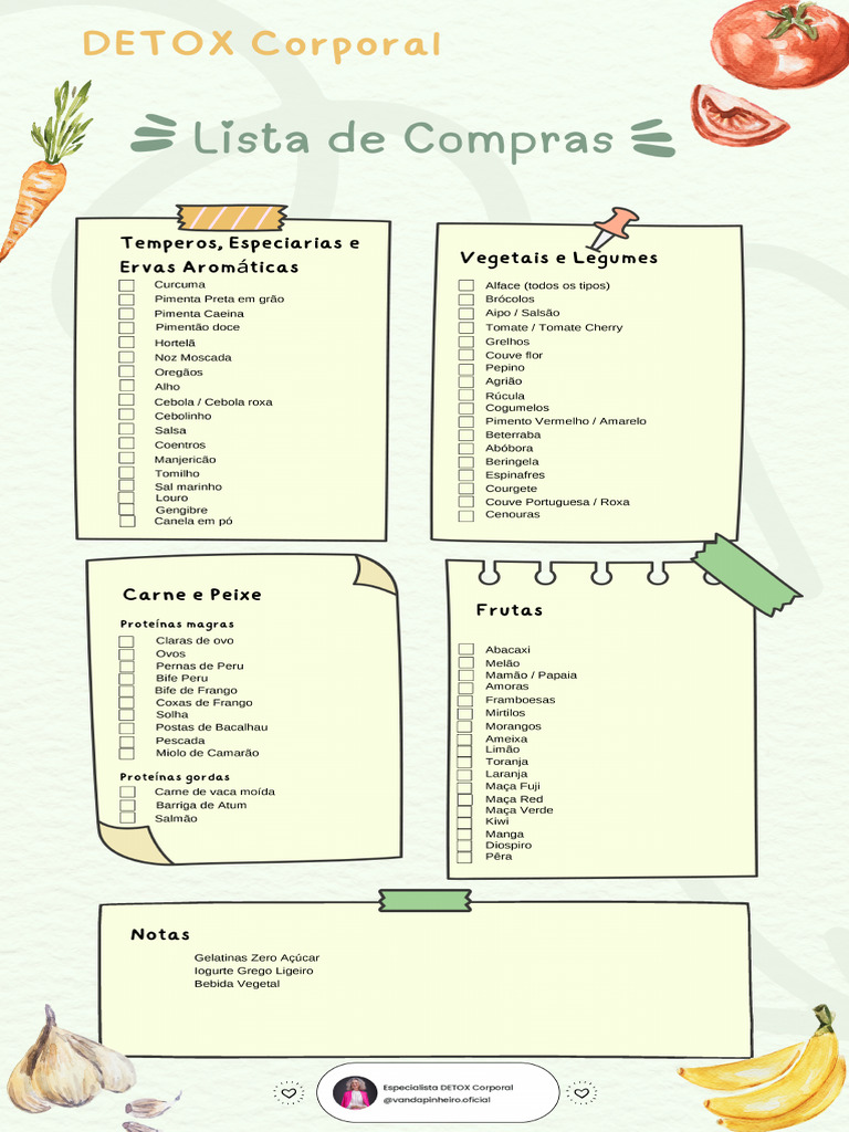 Lista Compras - Detox Corporal | PDF