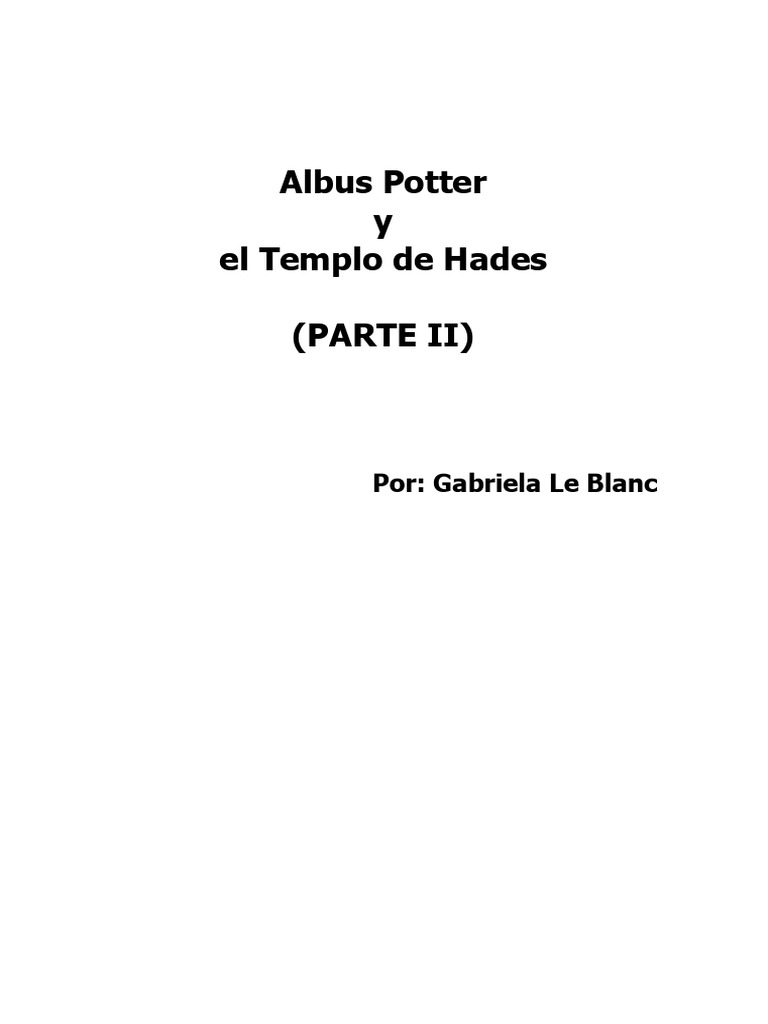 albus-potter-y-el-templo-de-hades (1) | PDF | Harry Potter
