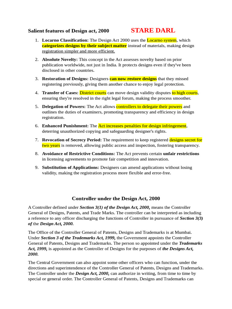 Ipr My Notes | PDF | Trademark | Patent