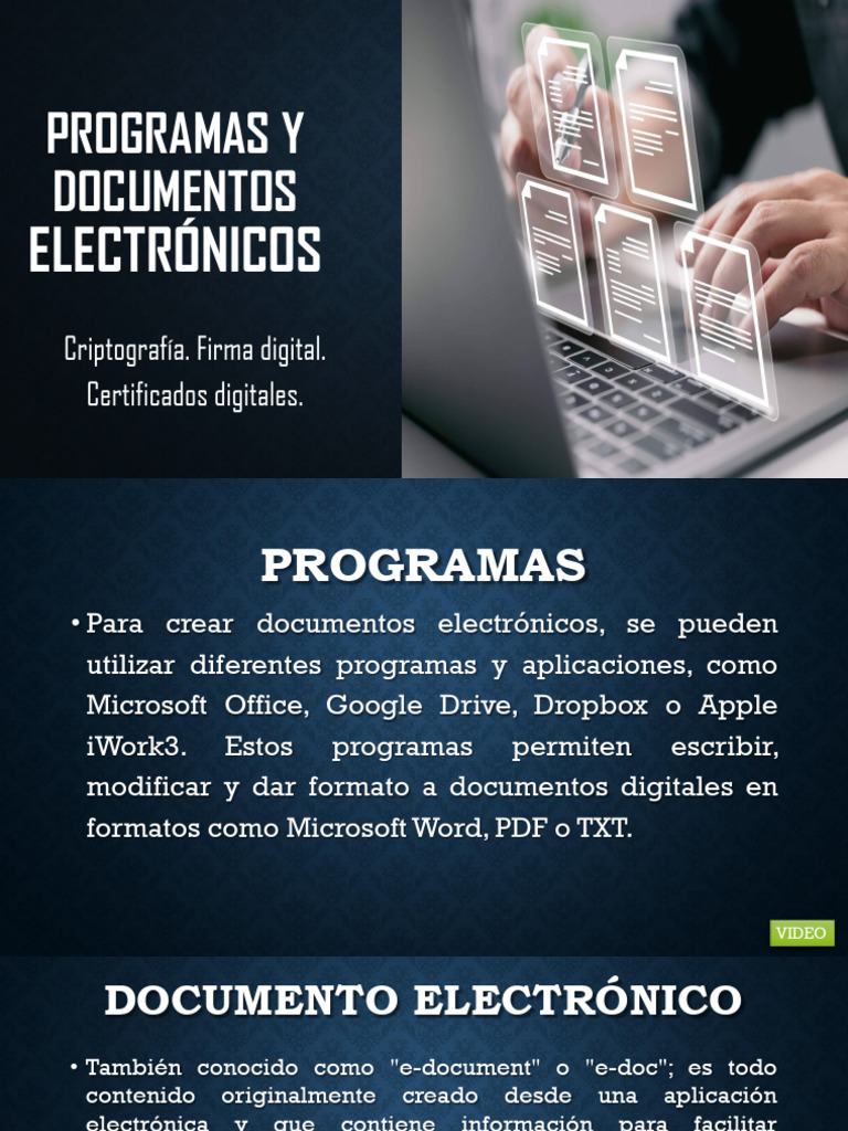 Programas y Documentos Electrónicos | PDF | Archivo de computadora | Informática
