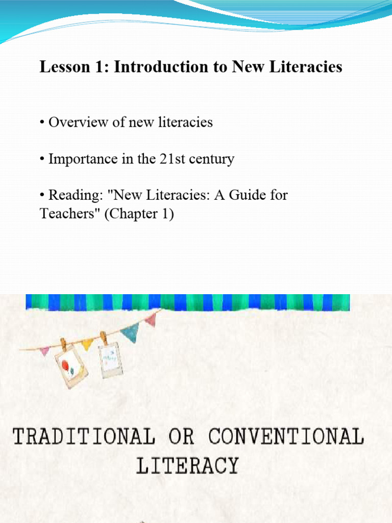 Lesson 1 - Introduction To New Literacies | PDF | Literacy | Human ...