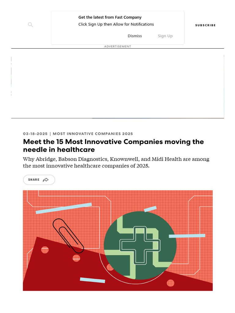 The Most Innovative Healthcare Companies of 2025 - Fast Company | PDF ...