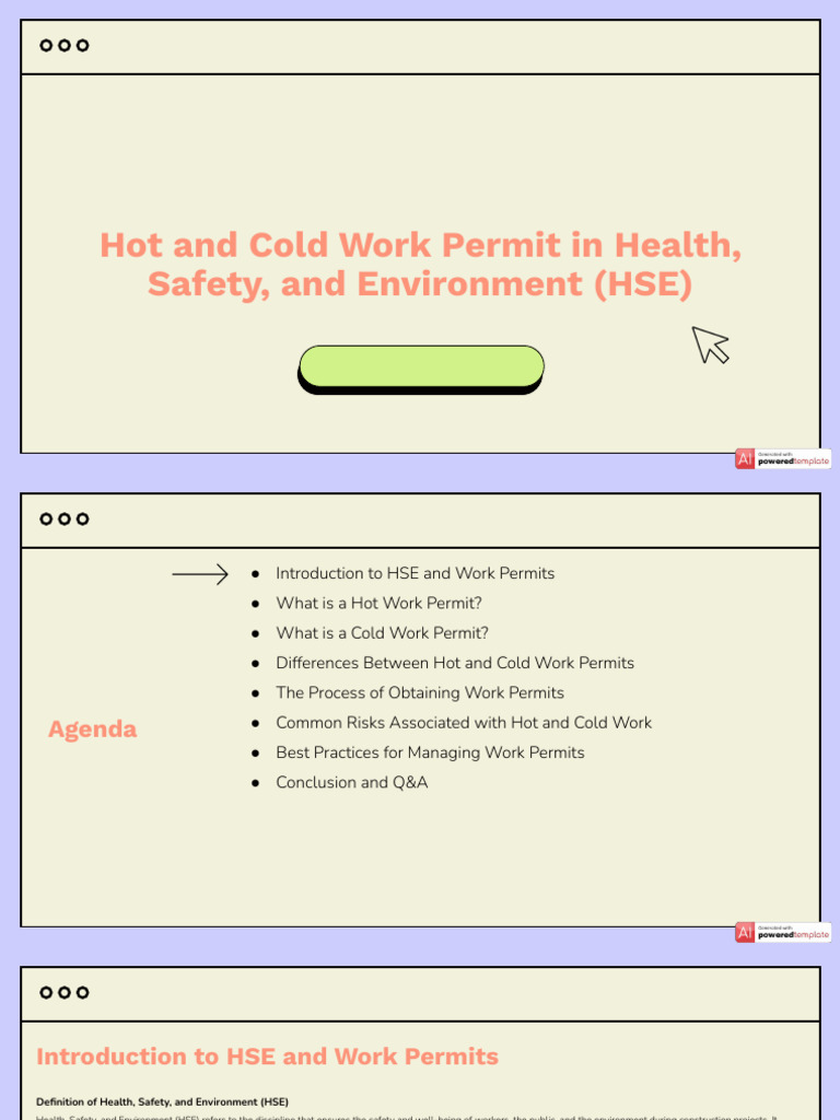 Hot and Cold Work Permit | PDF | Safety | Risk Assessment