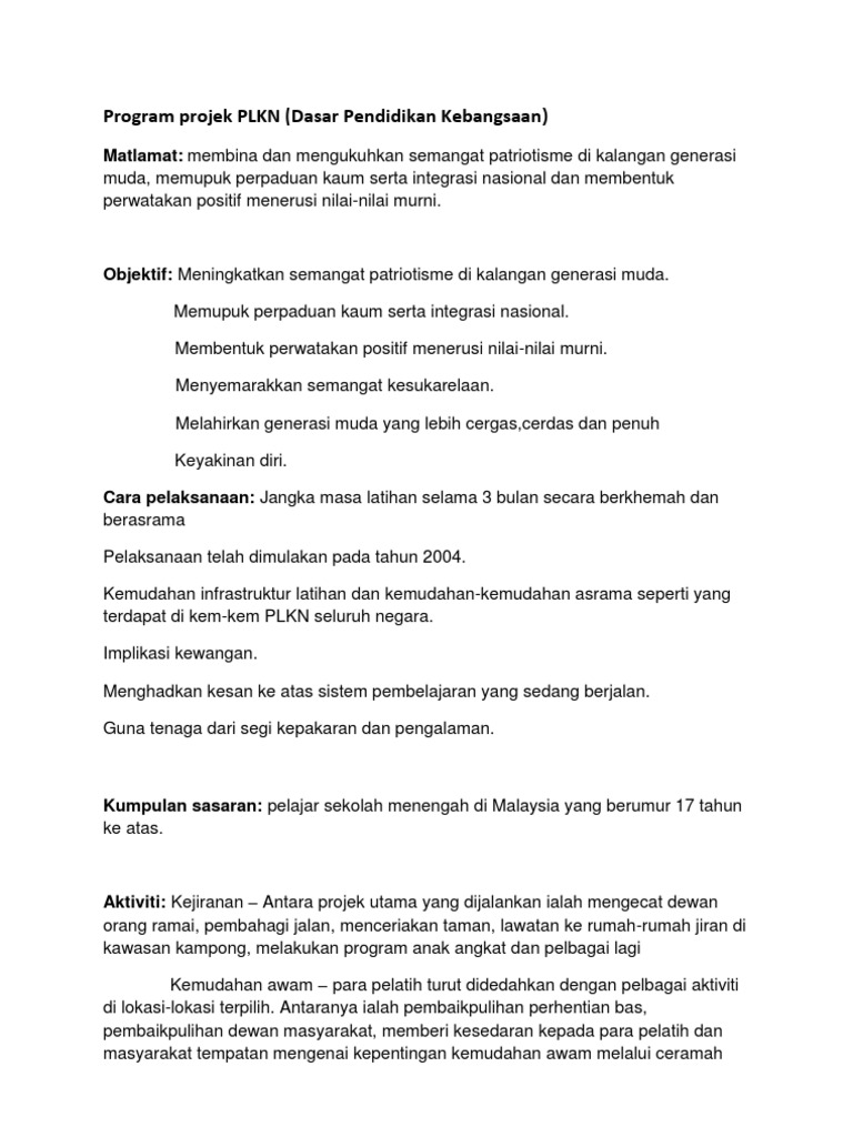 Program Perpaduan Kaum | PDF