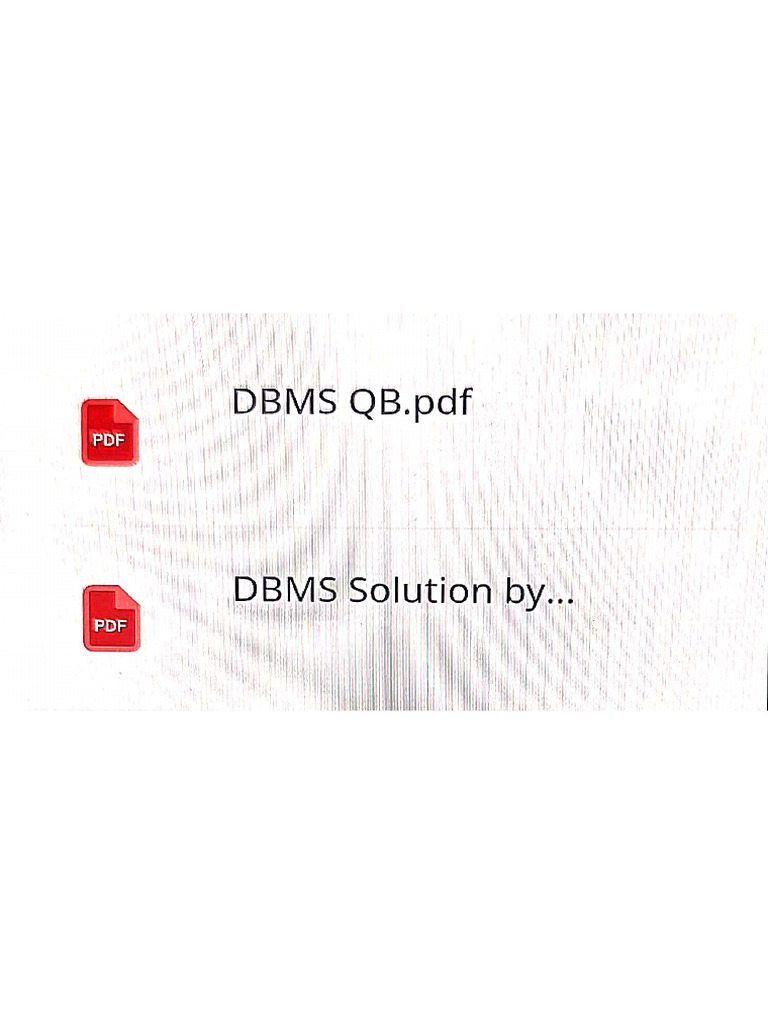 Dbms Qbsoln Credits To Musa1 | PDF