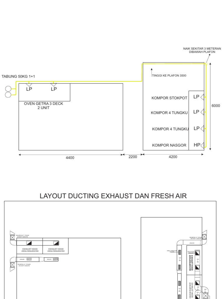 Kitchen Exhaust and Fresh Air Ducting Layout | PDF | Kitchen