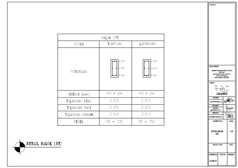 Balok BT | PDF
