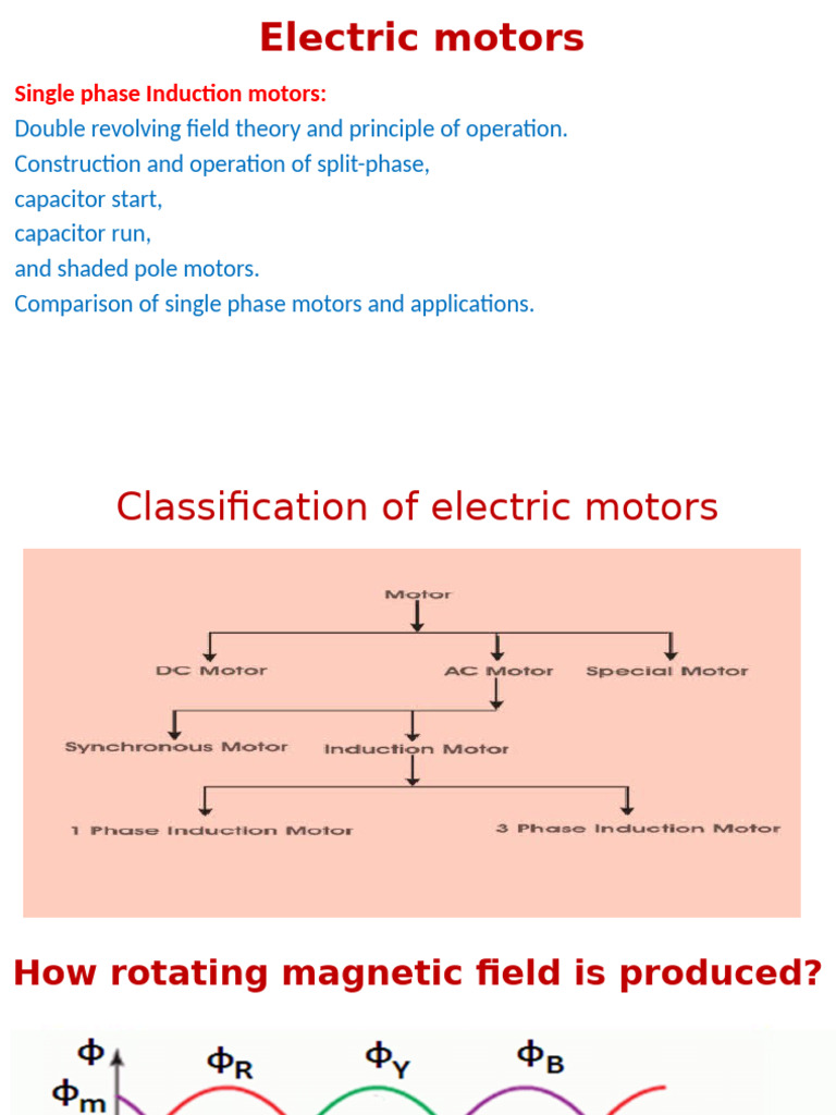 Single Phase Induction Motor. | PDF | Electric Motor | Electromagnetic ...