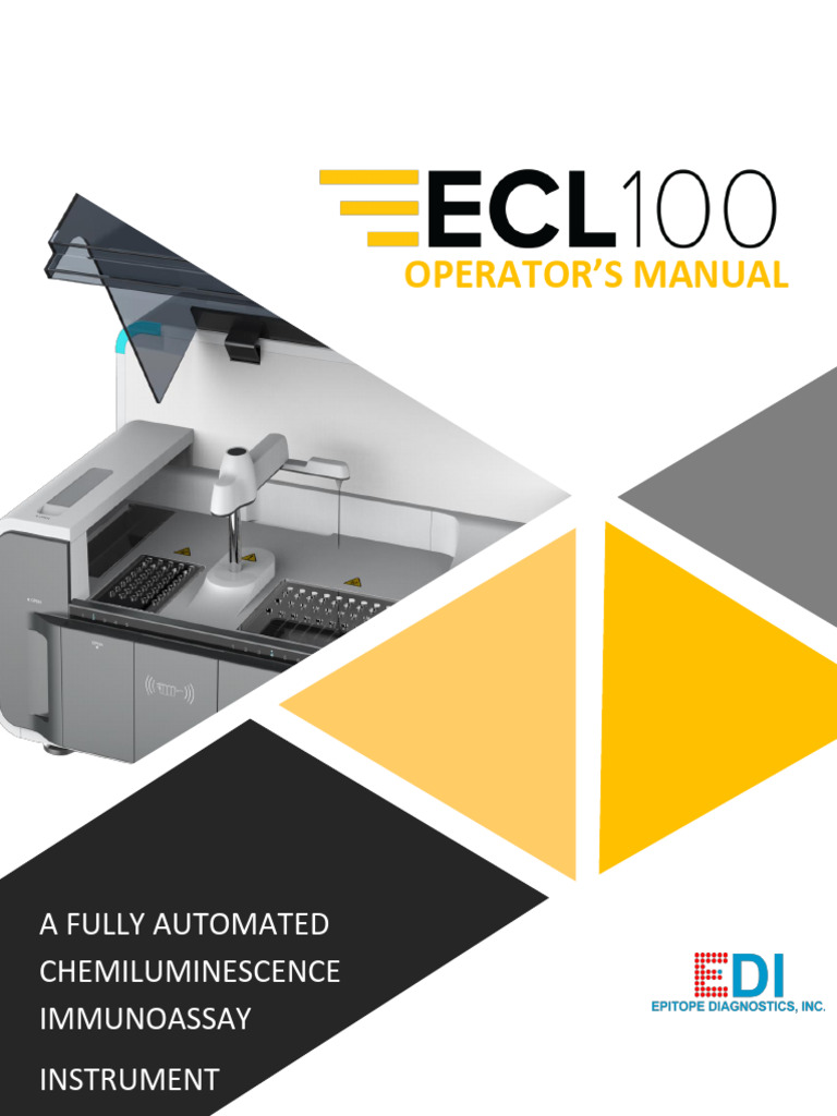 ECL 100 Operator's Manual | PDF