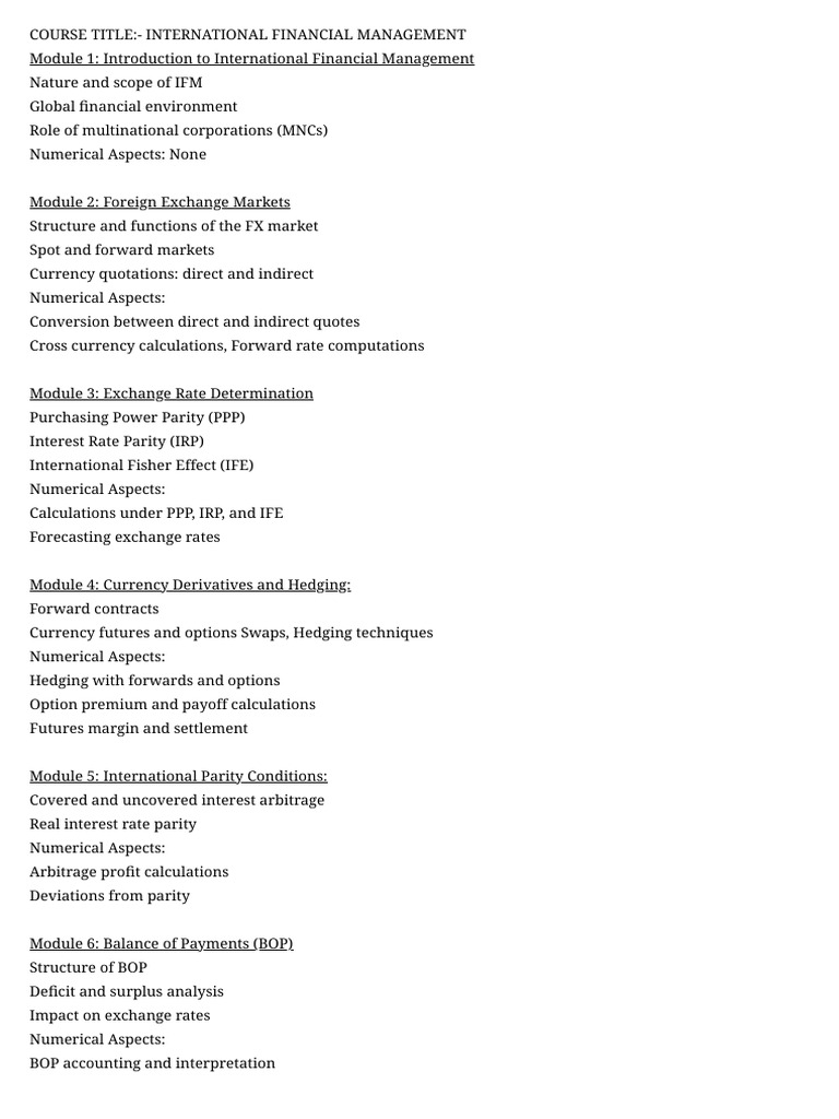 International Financial Management | PDF | Cost Of Capital | Exchange Rate
