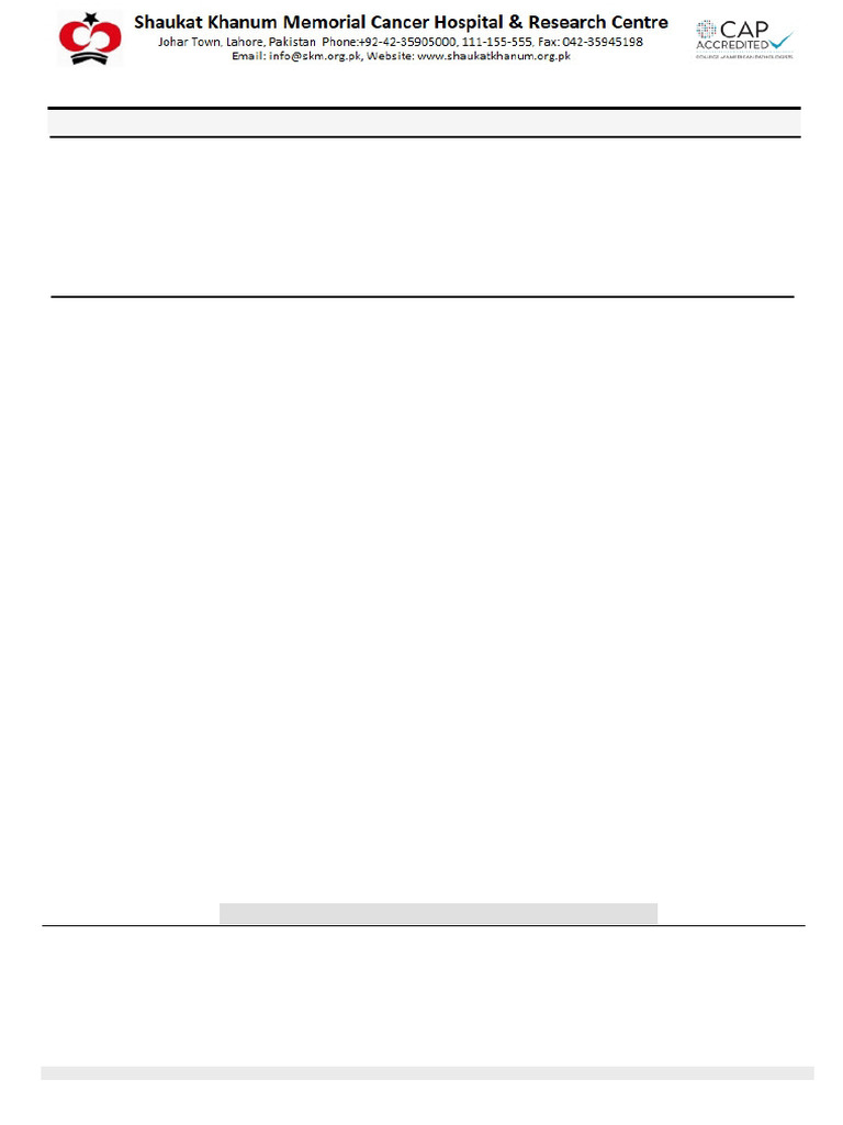 Microbiology Report Department of Pathology: Specimen Physical ...
