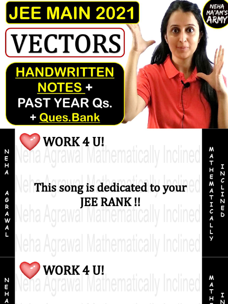 9 Jee Main 2021 - Vectors Quick Notes + Past Year Qs. | PDF ...