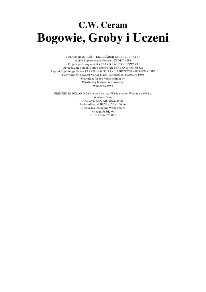 C.W. Ceram - Bogowie, Groby I Uczeni | PDF