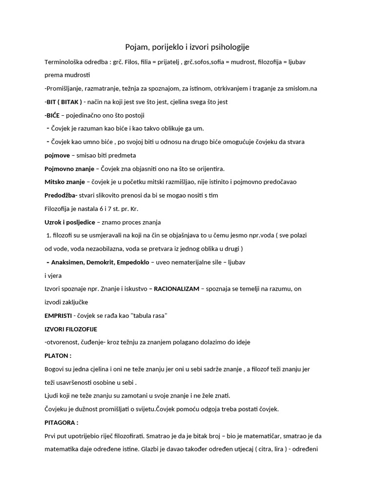 Filozofija Odgoja - Ispitna Pitanja | PDF