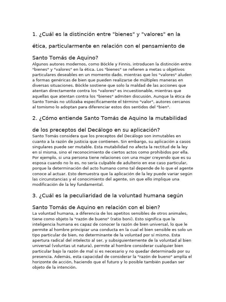 Moral - Cual Es La Distincion Entre El Bien y El Mal | PDF | Tomás de ...