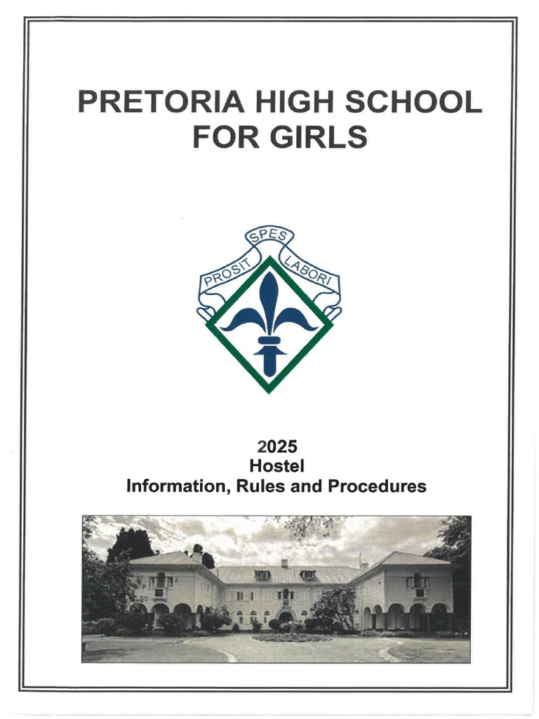 Hostel Rules and Procedures - SGB Approved 6 March 2025 Signed | PDF