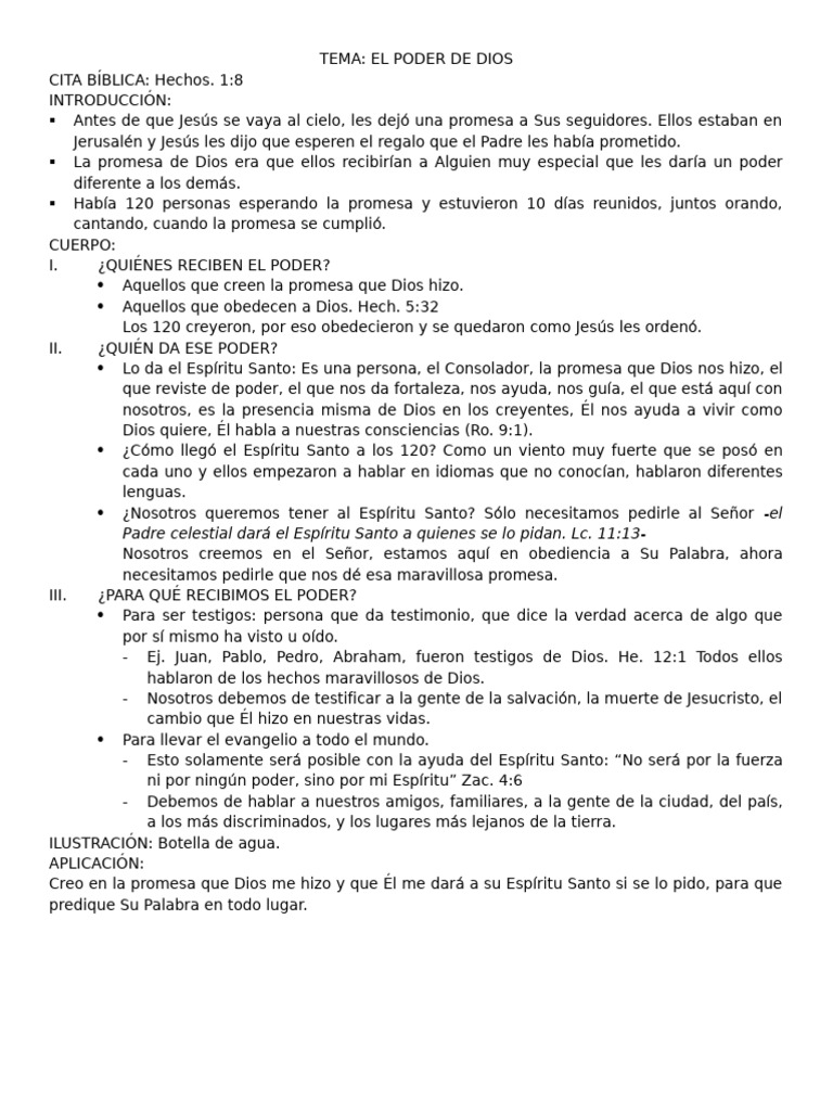 PODER DE DIOS - Revisado | PDF | espíritu Santo | Dios