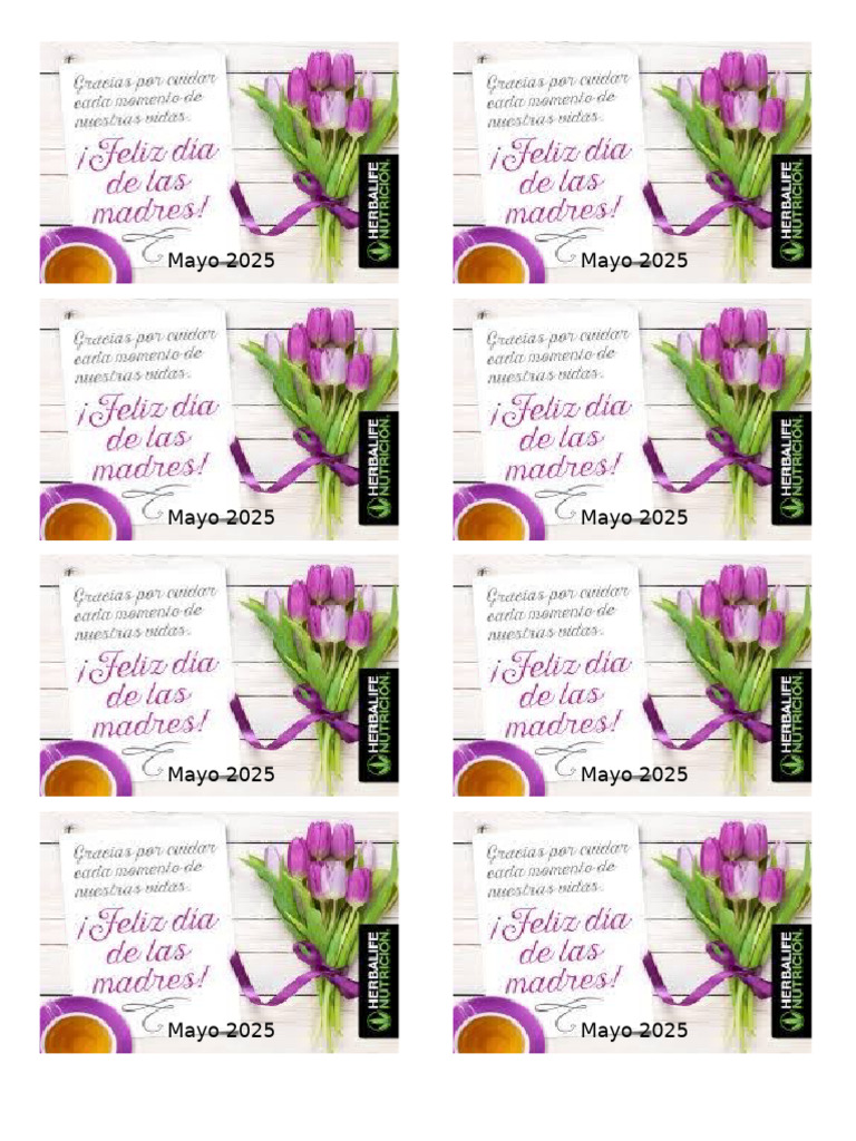 Mayo 2025 Herballife Dia Madres | PDF