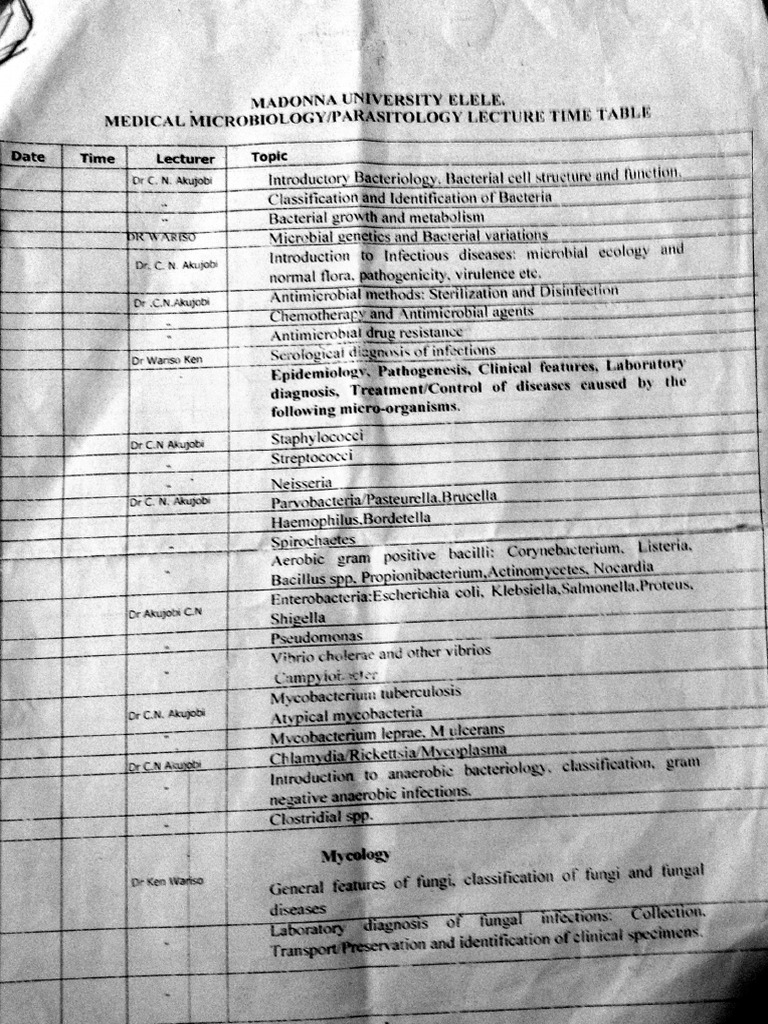 MCB Course Outline | PDF