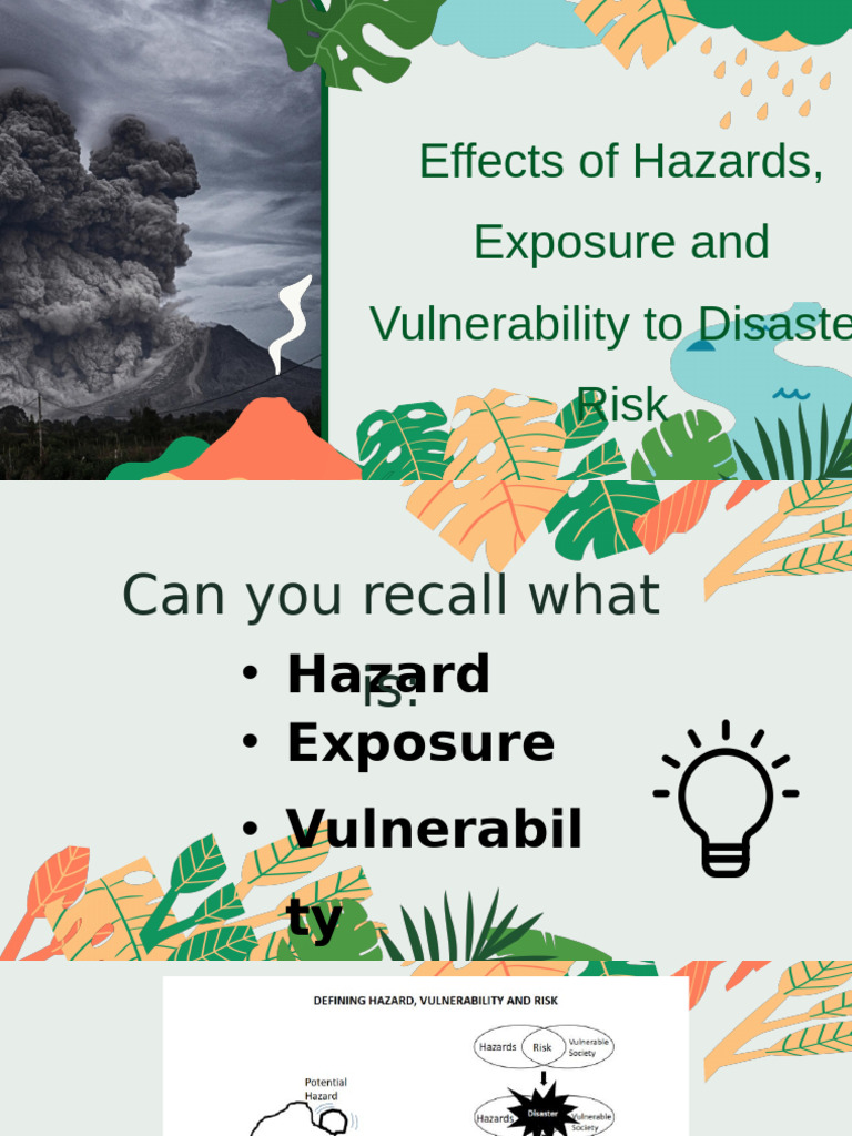 Effects of Hazards, Exposure and Vulnerability To Disaster Risk | PDF ...