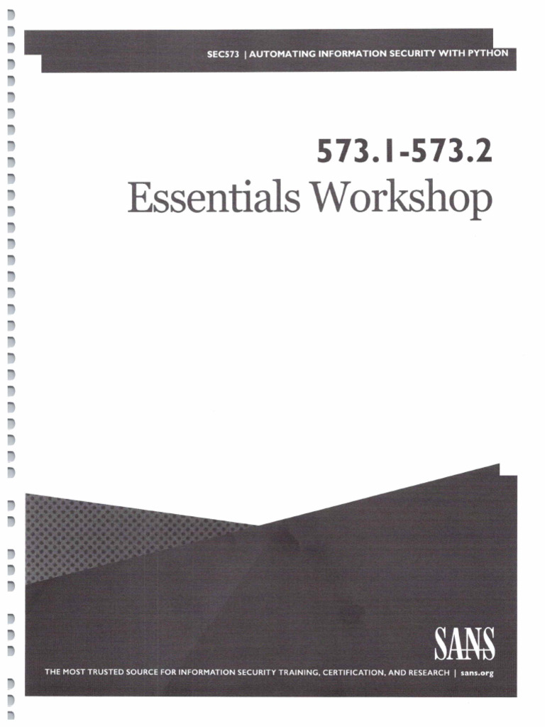 SEC573.1-573.2 - Essentials Workshop 2017 | PDF