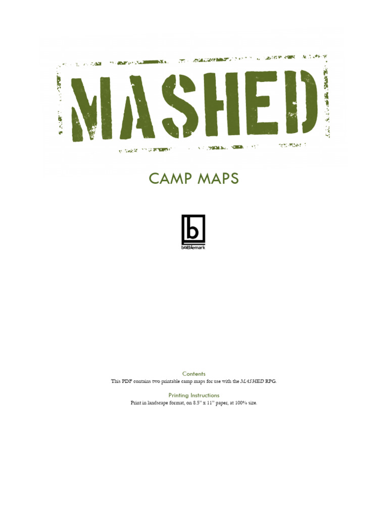 Mashed - Camp Maps | PDF