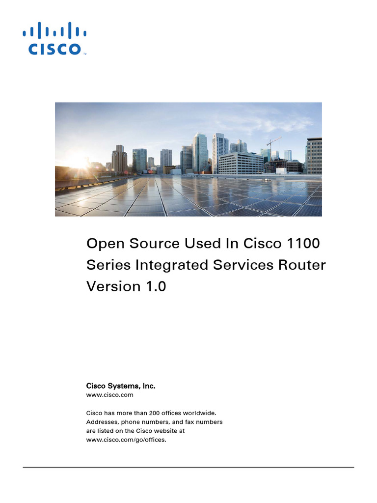 Cisco 1100 Series Integrated Services Router Version 01-2 | PDF | Legal ...