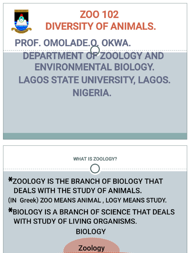 Introduction and Classification of Animals (2025) | PDF