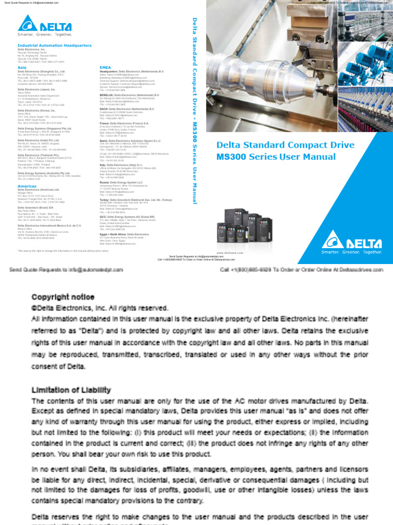 Delta MS300 Series User Manual | PDF | Electromagnetic Compatibility ...