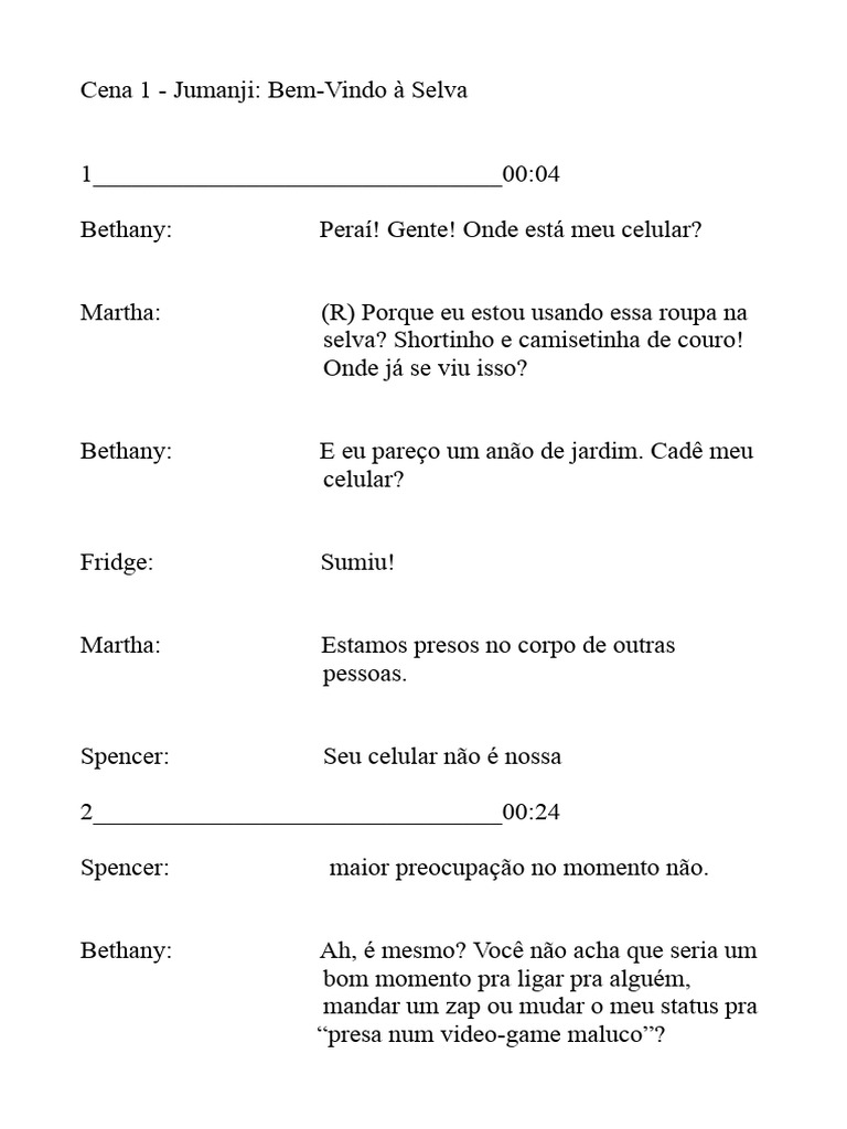 Cena 1 - Jumanji | PDF