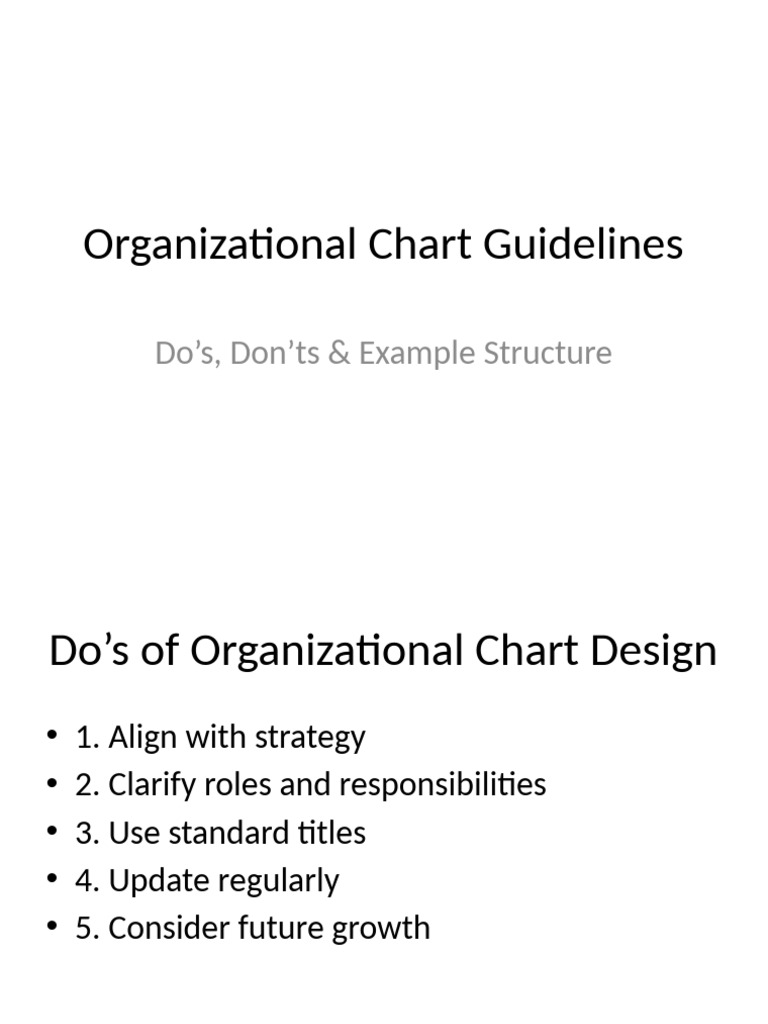 Organizational Chart Guidelines | PDF