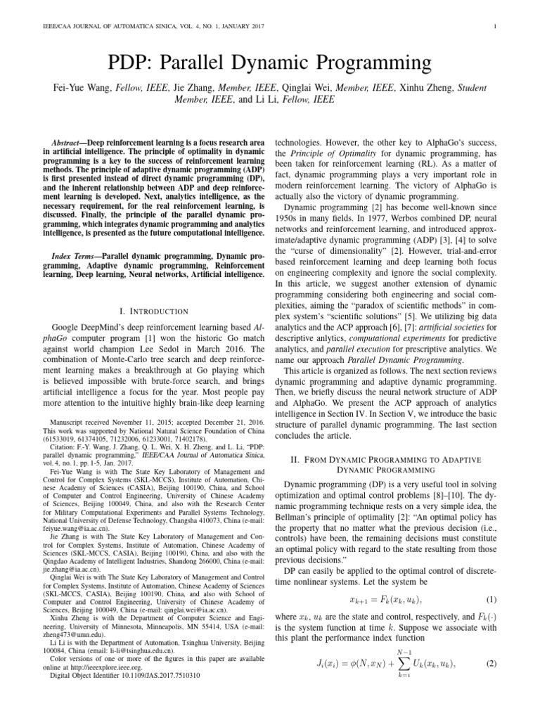 Pdp Paralleldynamicprogramming Pdf Analytics Dynamic Programming 1943