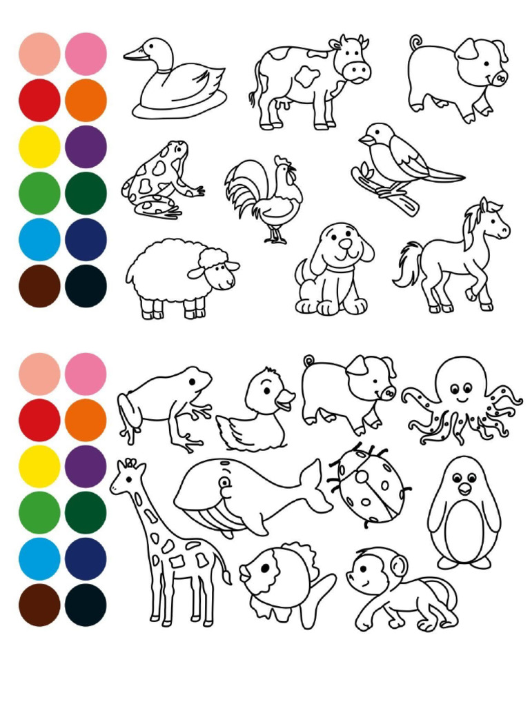 Colorea Los Animales | PDF