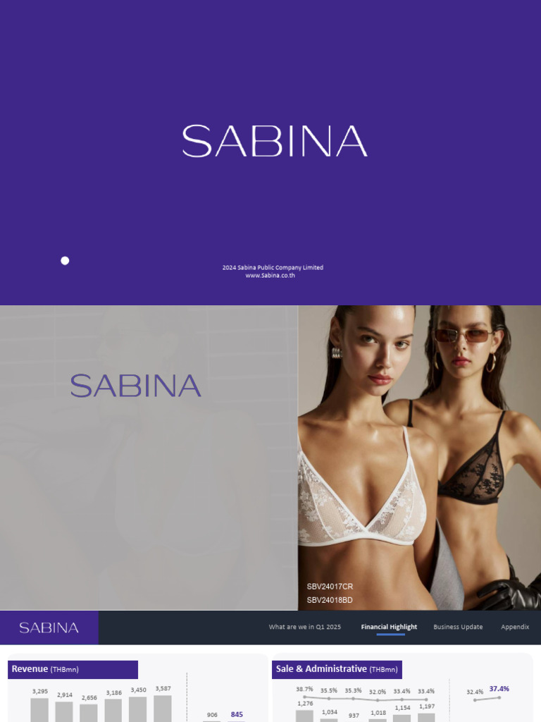 Oppday 20250518 0901555322363 Q1 - 2025 SABINA | PDF | Tariff | Economies