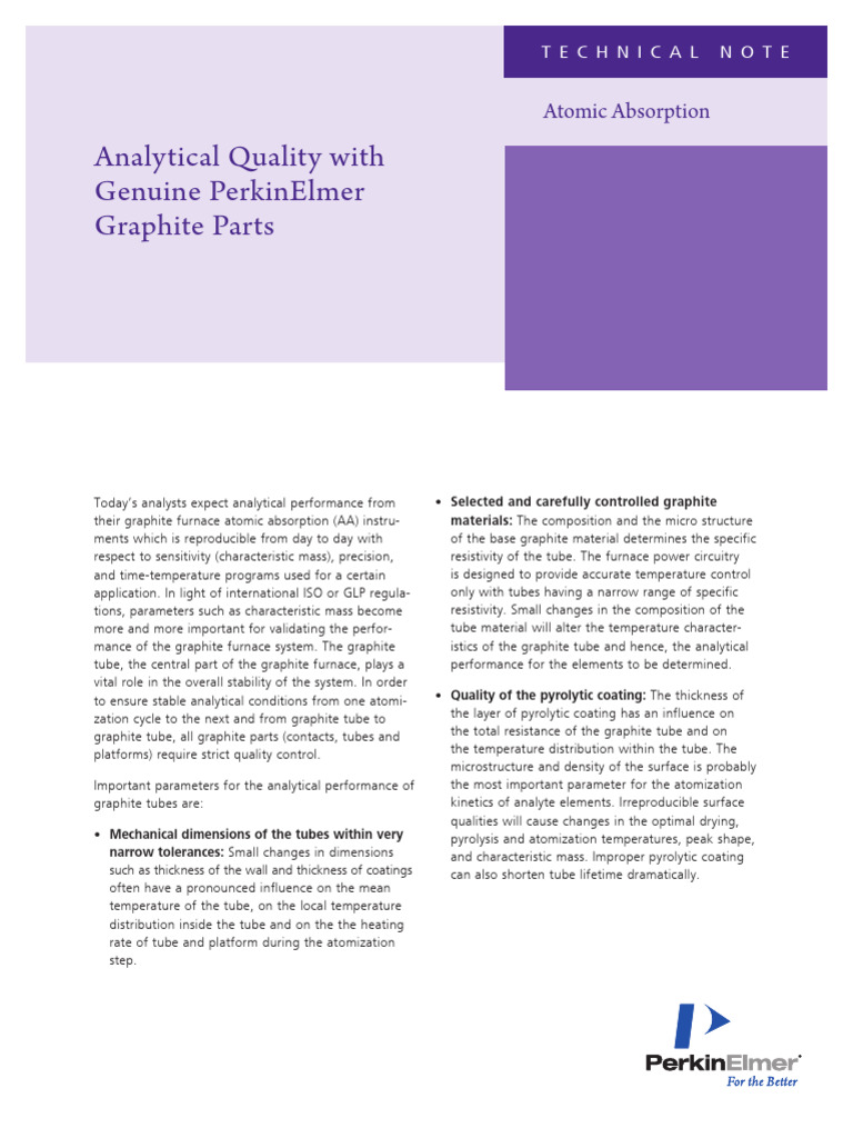 PKI-TN-2011-006957A01 Analitycal Quality With Genuine PerkinElmer ...
