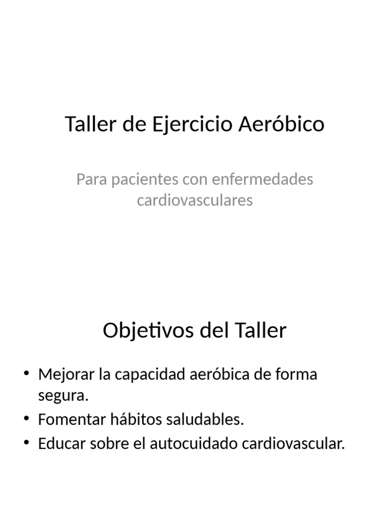 Taller_Ejercicio_Cardiovascular | PDF